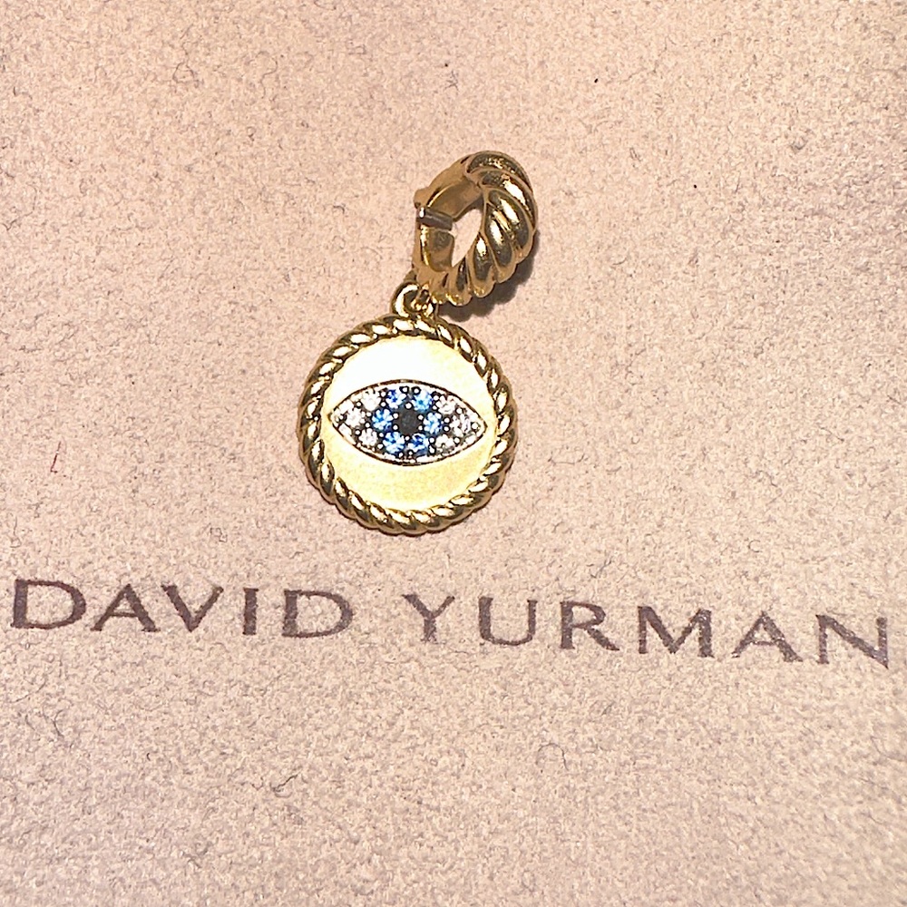 David Yurman 18k Yellow Gold Evil Eye Amulet - Gem